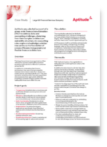 Case Study – Large US Financial Services Company - Aptitude Software