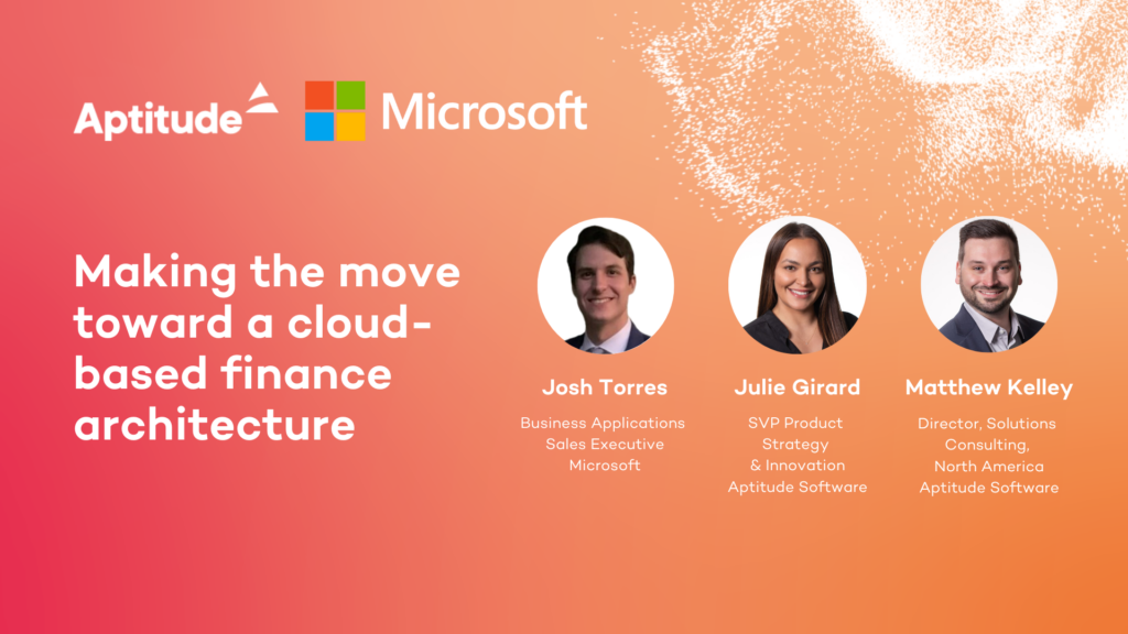 Making the move toward a cloud-based finance architecture - Aptitude Software
