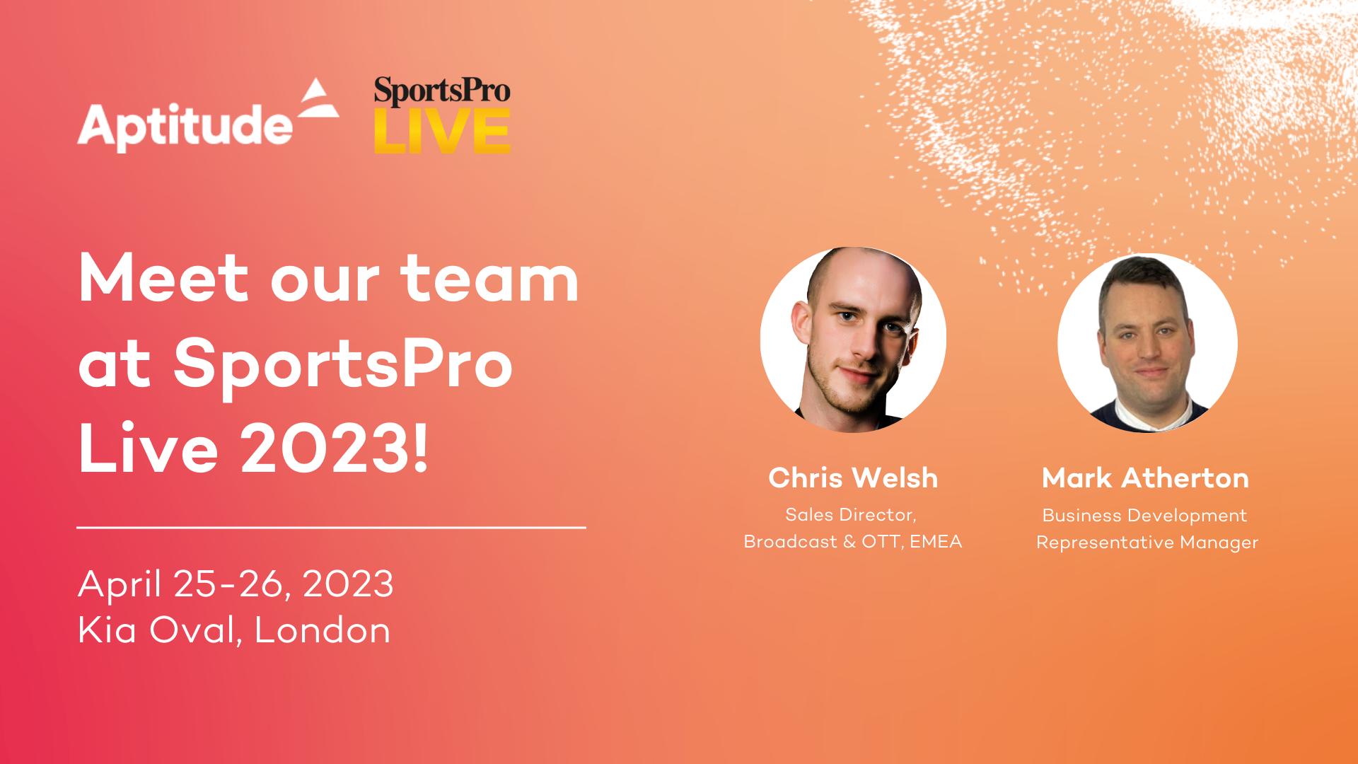SportsPro Live 2023: London - Aptitude Software